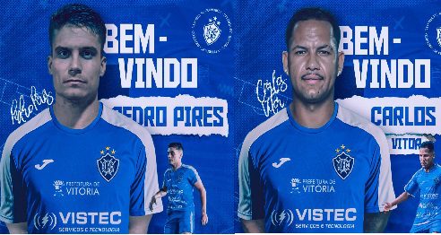 Vitória anuncia os meias Carlos Vitor e Pedro Pires para 2025 - ES HOJE