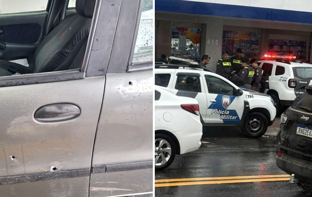 Carro crivado de balas: jovem é baleado em tentativa de assalto em ...