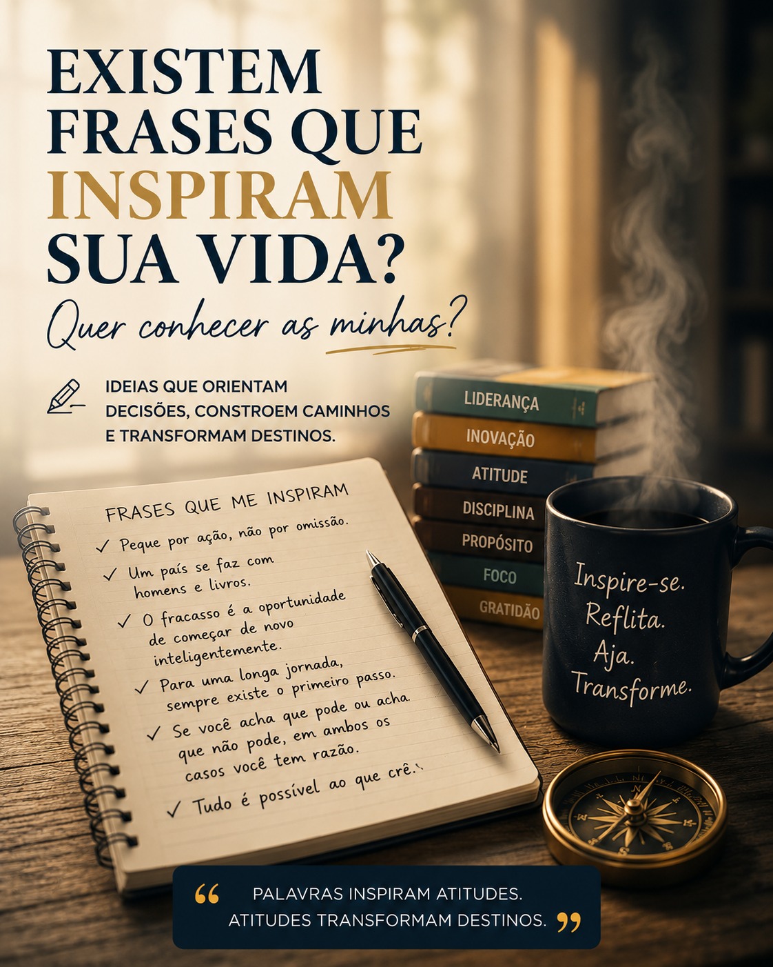 Existem frases que inspiram sua vida? Quer conhecer as minhas? - ES HOJE